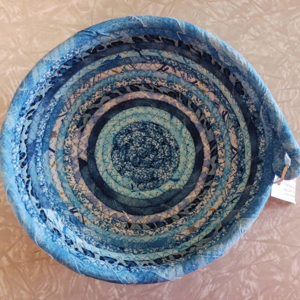 Memory Bowls - Rope Fabric Bowl - Coiled Rope Basket - Clothesline ...