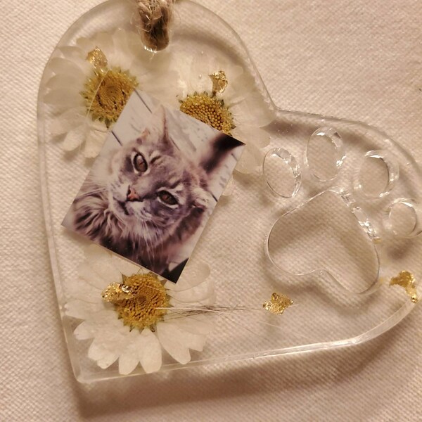 Personalized Heart-shaped Resin Photo Frame With String Lights - Etsy