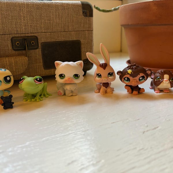 Littlest Pet Shop Rare Vintage LPS Horses Alpaca Llama Glitter Deer ...