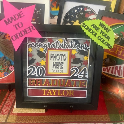 CUSTOMIZABLE 3D GRADUATION Shadow Box Svg for Cricut for Silhouette - Etsy