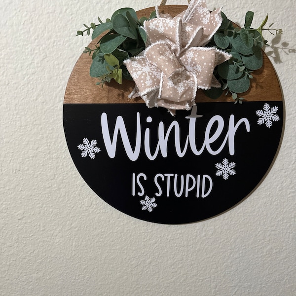 Winter Wreath| Front Door Hanger |let It Snow|personalized |door Wreath ...