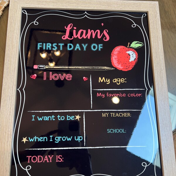 First Day of School Sign, Personalized Back to School Sign, Custom ...