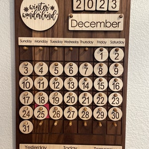 Wooden Perpetual Calendar, Montessori Calendar, Homeschool Calendar ...