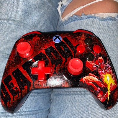 Deadpool Inspired Custom Handcrafted Xbox Controller - Etsy