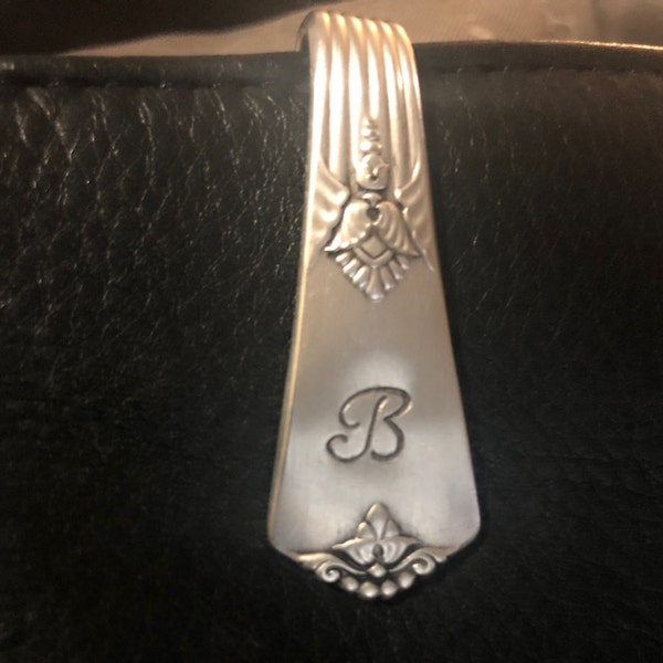 Spoon Handle Purse Hook Key Chain, Engraved Silverware Hand Stamped Key ...