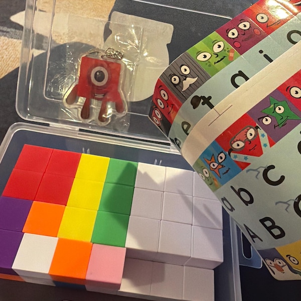 Alphablocks Set, Colored Alphablocks. DYI Kit - Etsy