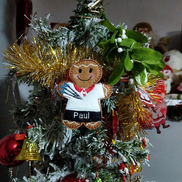 Dart Player Gift, Dart Player Gingerbread Man, Dart Competition Gift ...