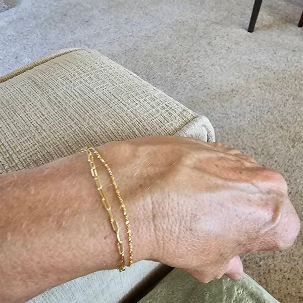 Two Delicate Bracelets Set, Dainty Bracelet Set, Two Minimalist ...