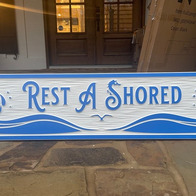 Personalized Custom PVC Sign for Your Beach Home Coastal Retreat 47x11 ...