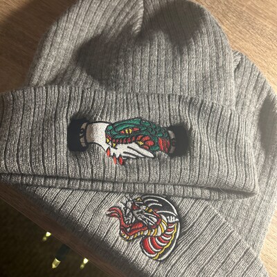 Trust No One, Embroidered Beanie, Traditional Tattoo Clothing, Old ...