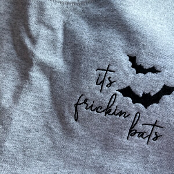 Its Frickin Bats Halloween Spooky Season Embroidered Pumpkin Spice Fall ...
