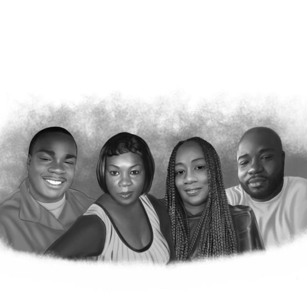 Custom Memorial Portrait - Pictures With Deceased Loved One ...