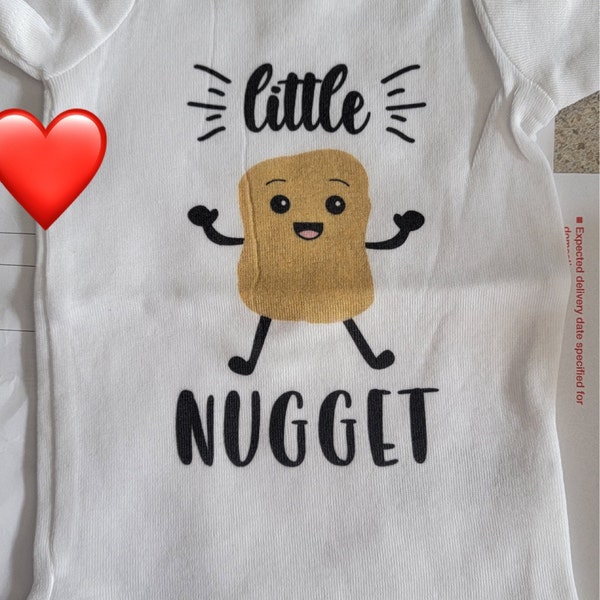 Little Nugget Onesie® - Cute Little Nugget Baby Onesie® - Funny Chicken ...
