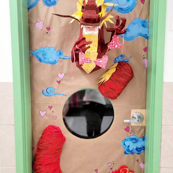 3D Papercraft Chinese Dragon, Low Poly Dragon SVG Template, Paper Decor ...