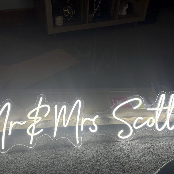 Custom Wedding Name Neon Sign - Wedding Neon Name Sign - Wedding Decor ...