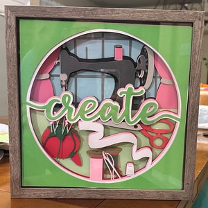3D CREATE SEWING SVG Shadow Box Svg Layered Cardstock Svg for Cricut ...
