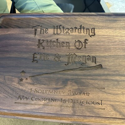 Personalized Cutting Board, Engraved Cutting Board, Wizard Board, Magic ...