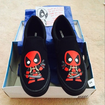Deadpool Custom Shoes - Etsy