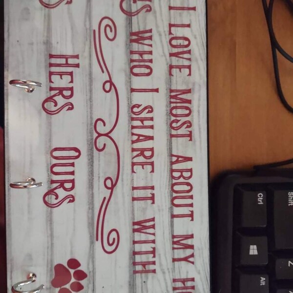 Personalized Key Ring Holder, Quote Key Holder, His Hers Ours Dog Paw ...