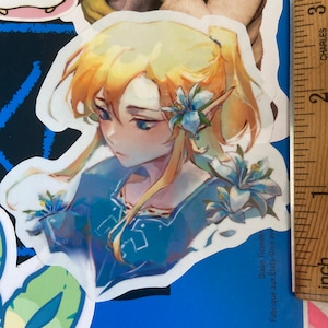 BOTW Link & TOTK Zelda Print Sticker Legend of Zelda - Etsy