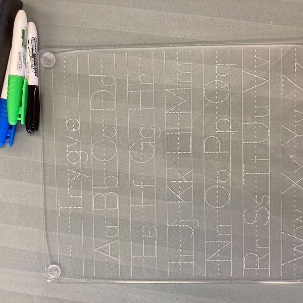 Acrylic ABC Dry Erase Letter Tracing Board Kids Homeschool - Alphabet ...