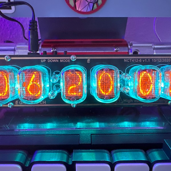 Nixie Tubes Clock IN-18 Arduino Shield Economic Stylish Black Acrylic ...