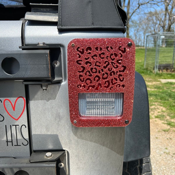 Cheetah Tail Light Covers, Set - Etsy