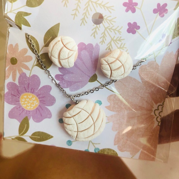 Concha Necklace and Concha Earring Set. Pan Dulce Jewelry Set Includes ...