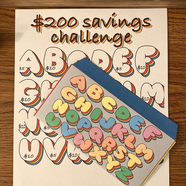Alphabet Savings Challenge - Etsy
