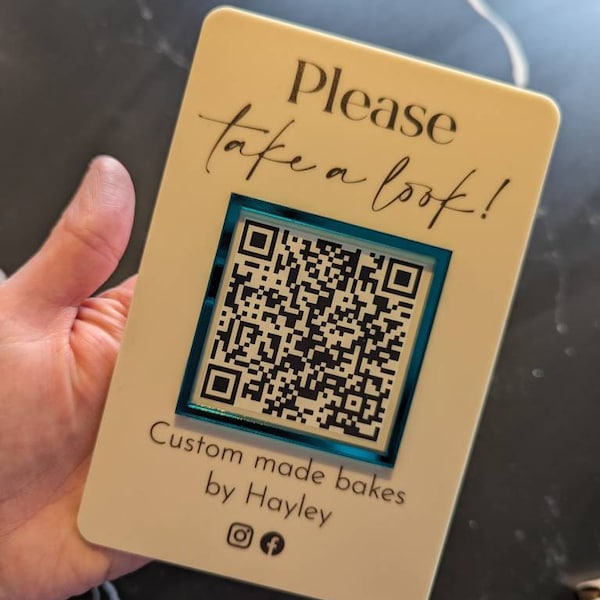 Mini QR Display Sign - Etsy