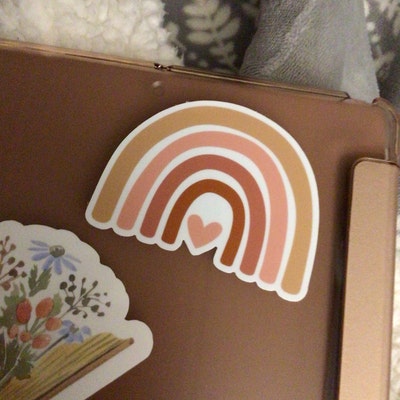 Boho Rainbow Sticker Hand Drawn Boho Rainbow Sticker for Laptop, Water ...