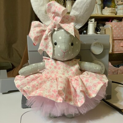 Rabbit Sewing Pattern, Miniature Clothing, Softie Doll Pattern - Etsy