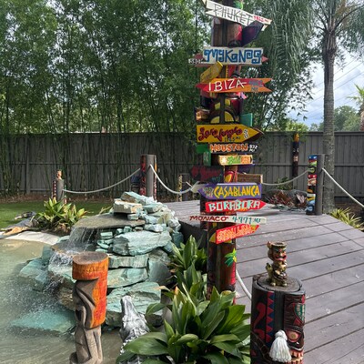 Directional Signs Tiki Decor Tropical Home Decor Yard Destination Signs ...