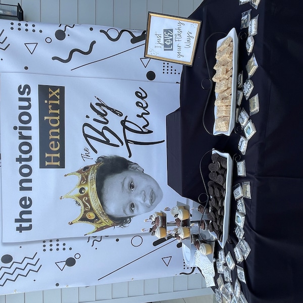 Notorious BIG 1st Birthday Backdrop - Photo Backdrop for Baby's 1st ...