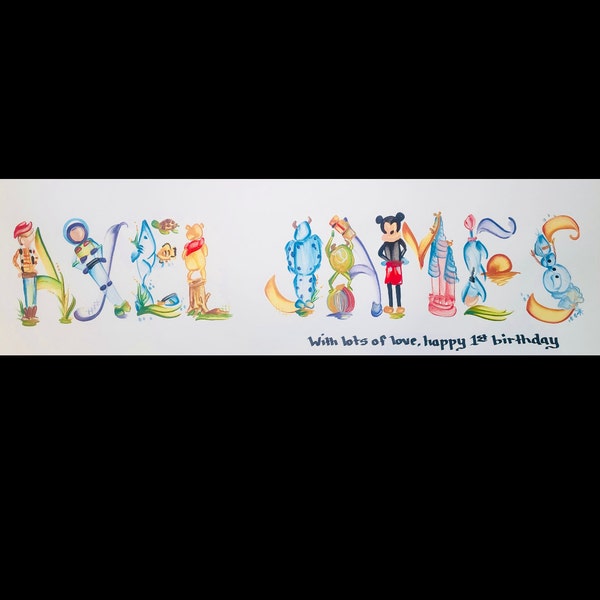 Handmade Name Art / Name Drawing / Name Painting / Personalized Name ...