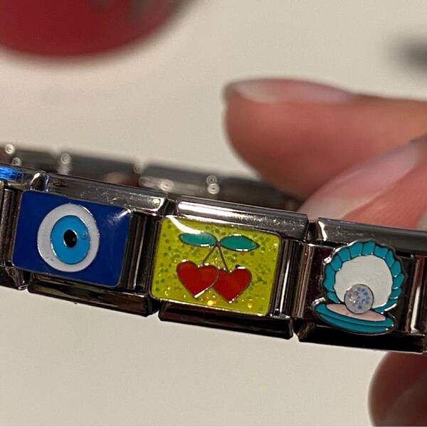 Italian Charms Classic 9mm, Italian Charm Bracelet, Italian 18 Charm ...