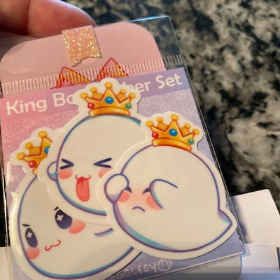King Boo Glossy Vinyl Sticker Set - Etsy