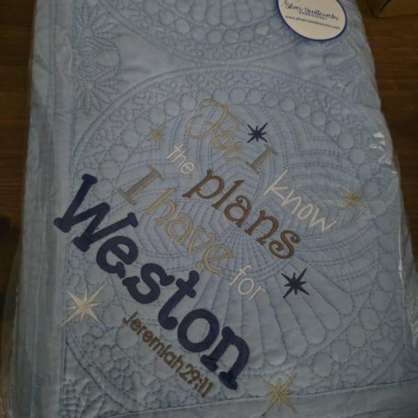 Personalized Baby Quilt for Girls, Christian Baby Quilt, Custom ...