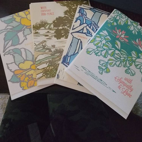 Assorted Sympathy Card Set of 4, Condolence Card Set, Thinking of You ...