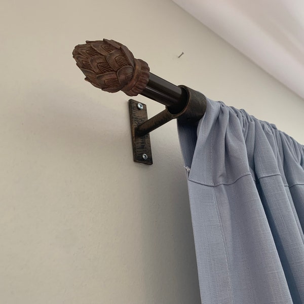 Wrought Iron Drapery Bracket Ceiling & Wall Bracket, (sold as 1 Ea ...