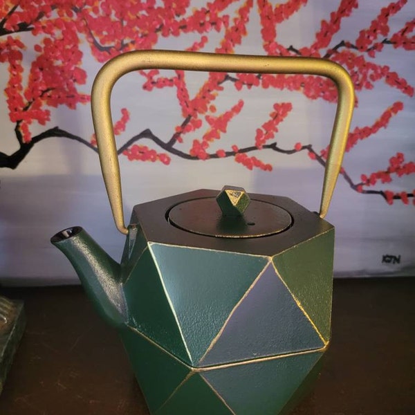 Japanese Tea Set and Cups, Cast Iron Teakettle Set With Infuser ...