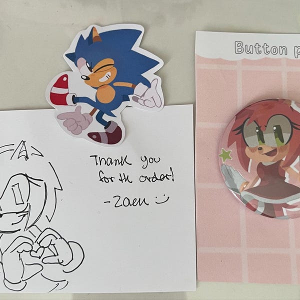 Sonic Button Pins! - Etsy