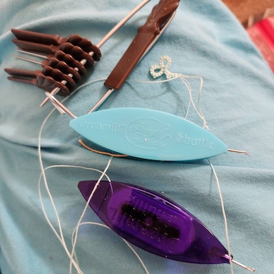 Bobbin Lace Tools 4 Inch Wooden Bobbin Holder With Elastic 6.50-7.50/ea ...