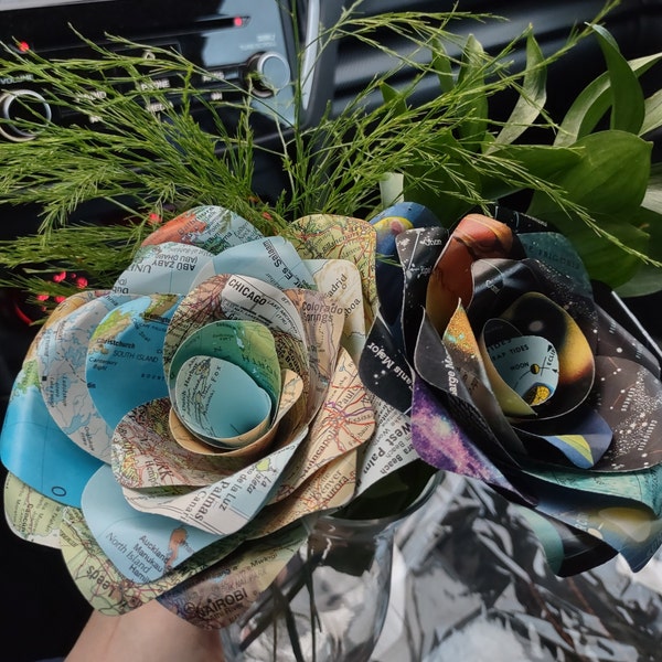 Space Paper Roses, Constellations & Planets. Gift for Birthday ...