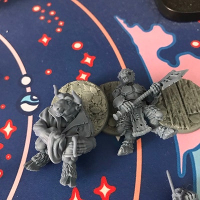 Rat Men Chain Gunner 3D Printed Resin Miniature Tabletop - Etsy