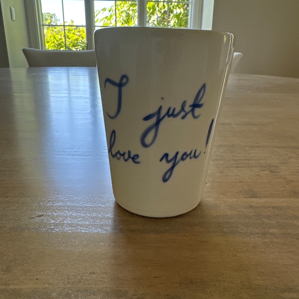 Personalized Calligraphy Ceramic Cup - Etsy