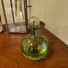 Transparent Green Glass Perfume Bottle With Stopper Hand Blown by Jenn ...