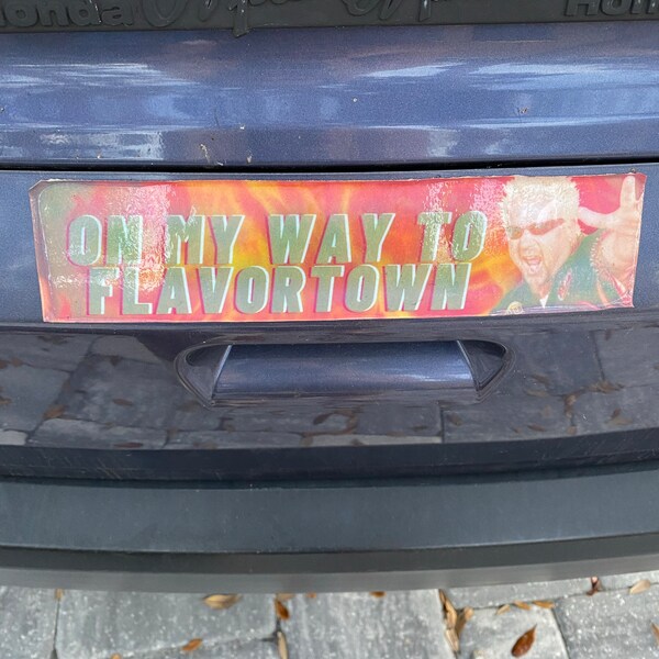 Flavortown Guy Fieri Funny Bumper Sticker Car Decal Waterproof Sticker ...