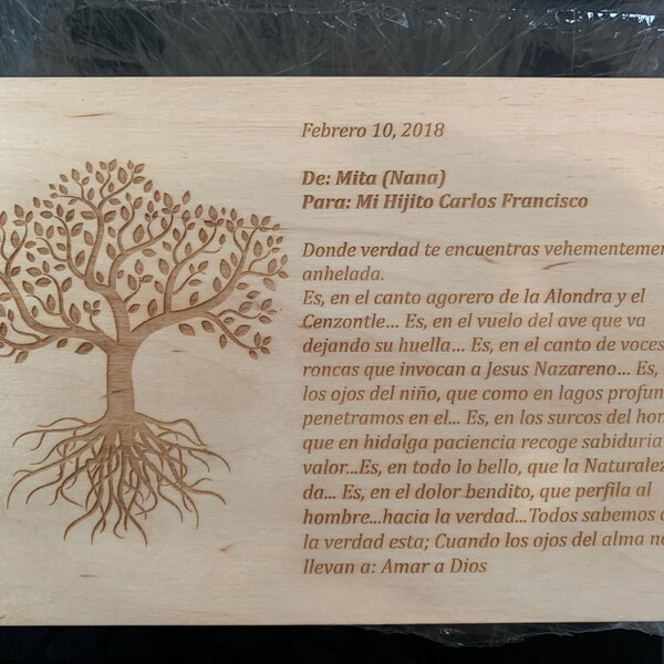 Custom Quote Wooden Box, Custom Poem on Box, Memory Box, Engraved Quote ...