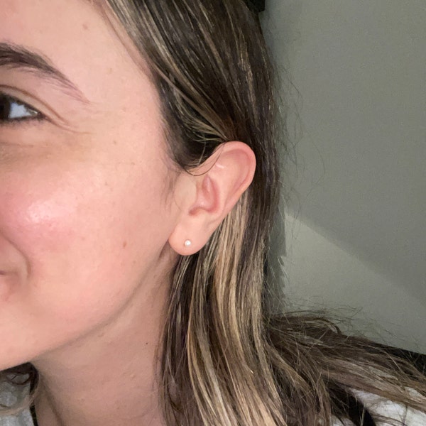 Dainty Pearl Stud Earrings by Caitlyn Minimalist • Everyday Pearl ...